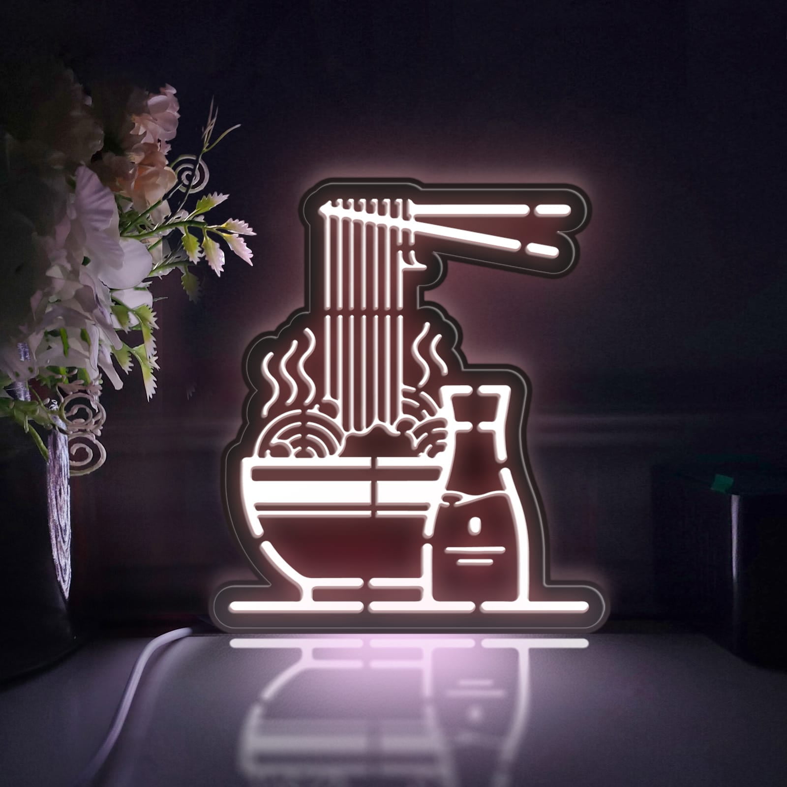 Noodle And Soy Sauce Led Light Box, Dimmable Neon-Like Light Signs USB ...