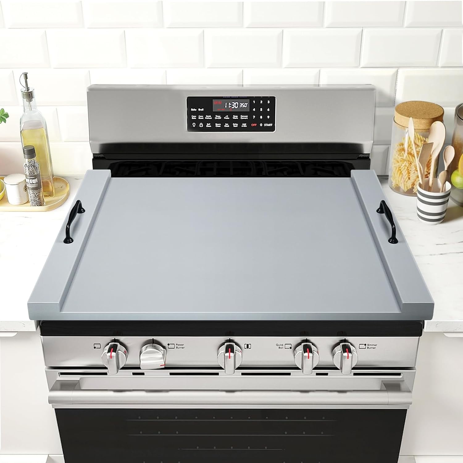 Noodle Board Stove Cover with Handles, Multiple Stove Top Cover Board ...
