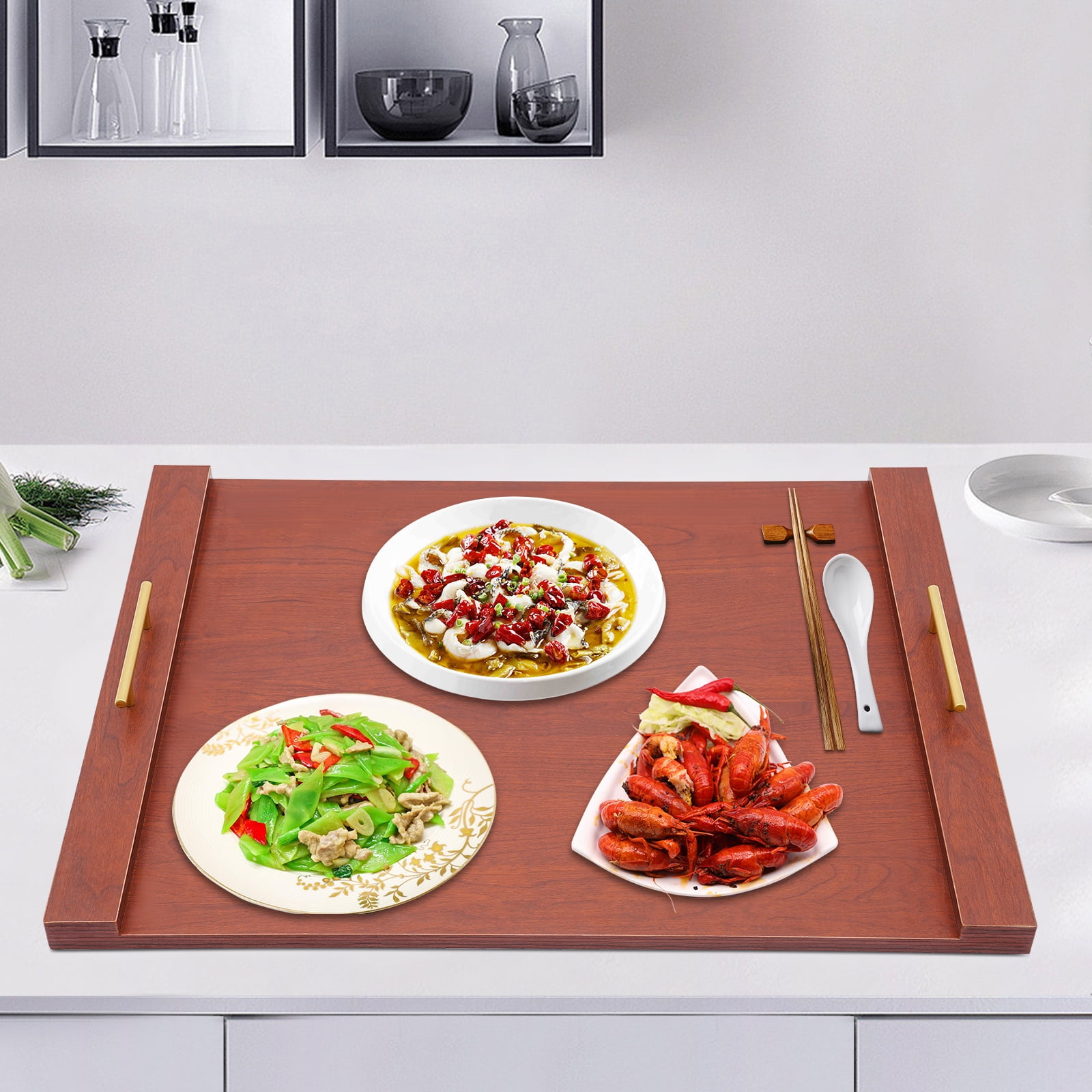 Noodle Board Stovetop Cover, Decorative Oversized Kitchen Serving Tray ...