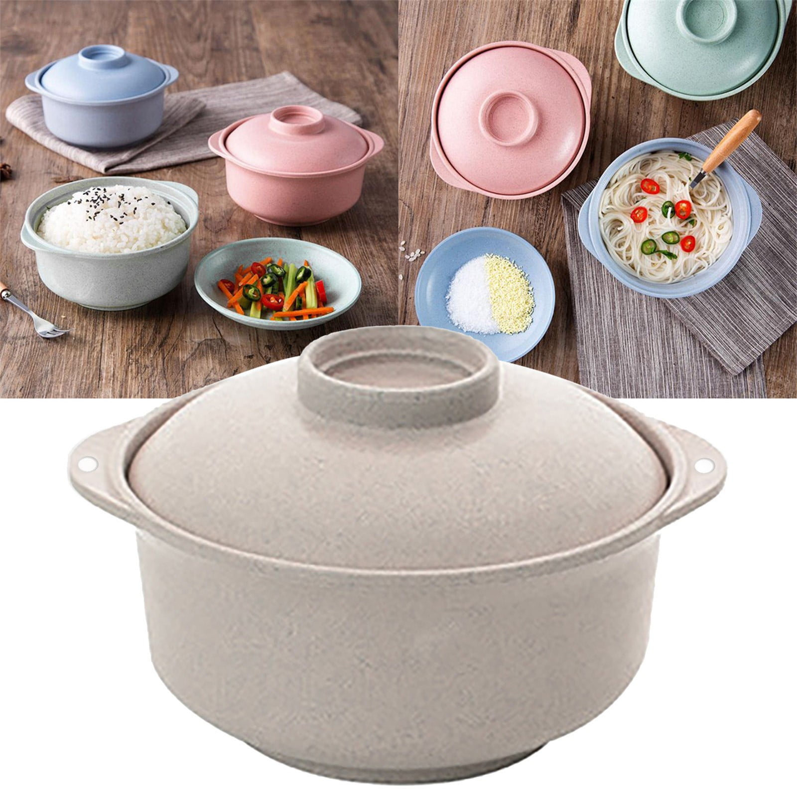 Noodle Bowl Cereal Bowl Soup Bowl With Lid For Noodles Soup Cereals ...