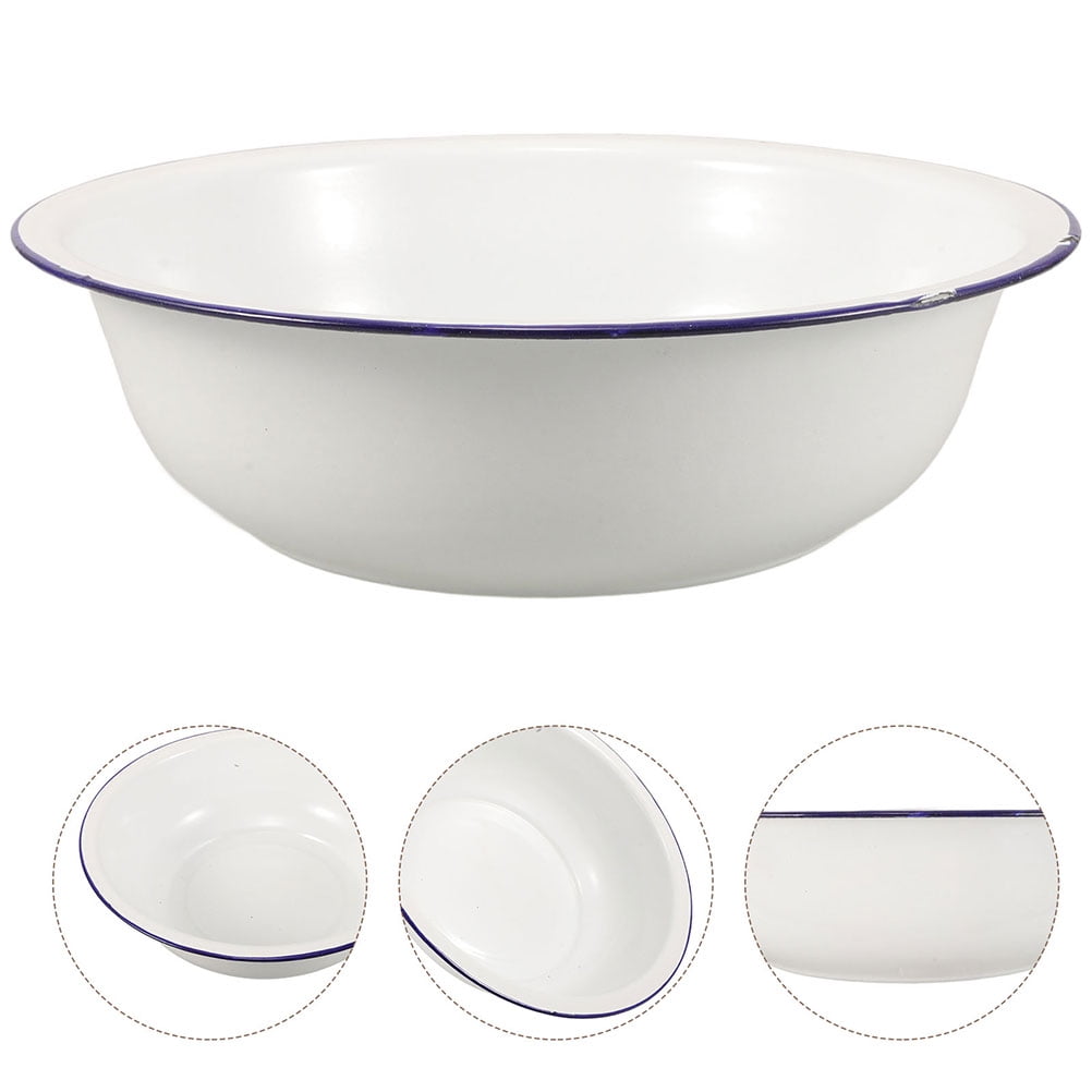 Noodle Bowls,Enamel Wash Basin Enamel Mixing Bowl 32cm Foot Soaking ...