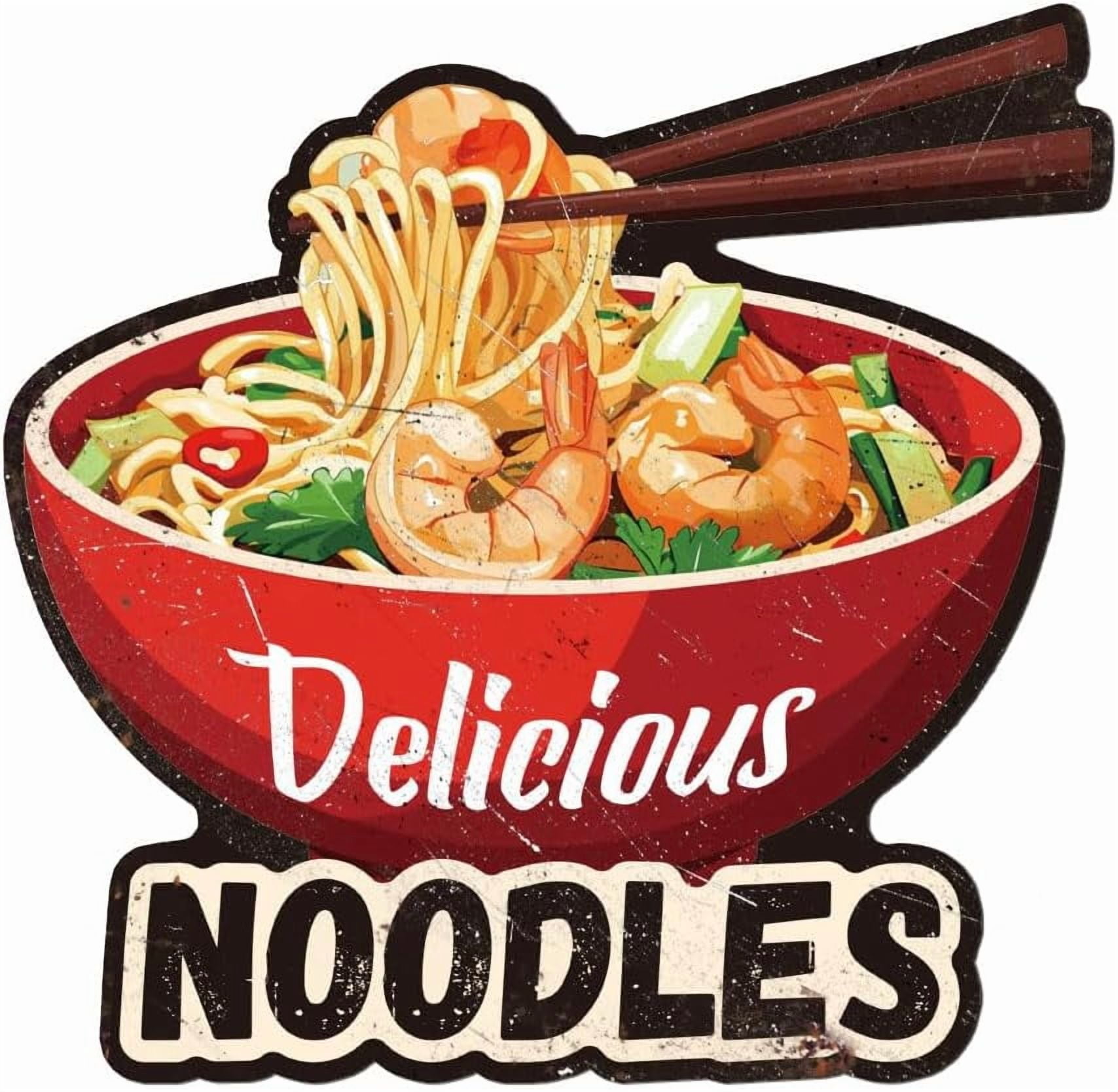 Noodle Food Metal Tin Sign Funny Food Home Kitchen Wall Decor Poster ...