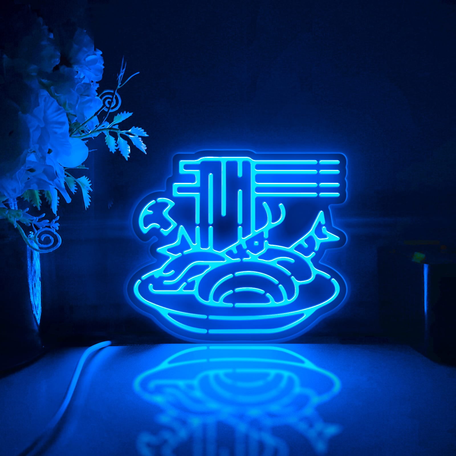 Noodle Led Light Box, Dimmable Neon-Like Light Signs USB Power for Wall ...