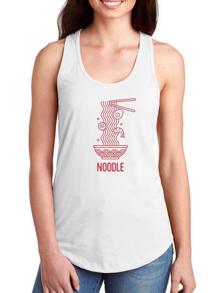 Noodle Lineart Colorless Racerback Tank Women -Smartprints Designs ...