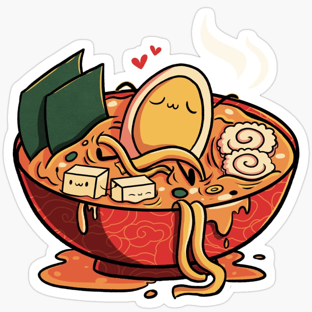Noodle Spa Ramen Lover Sticker Phone Decal Water Bottle Stickers Car ...