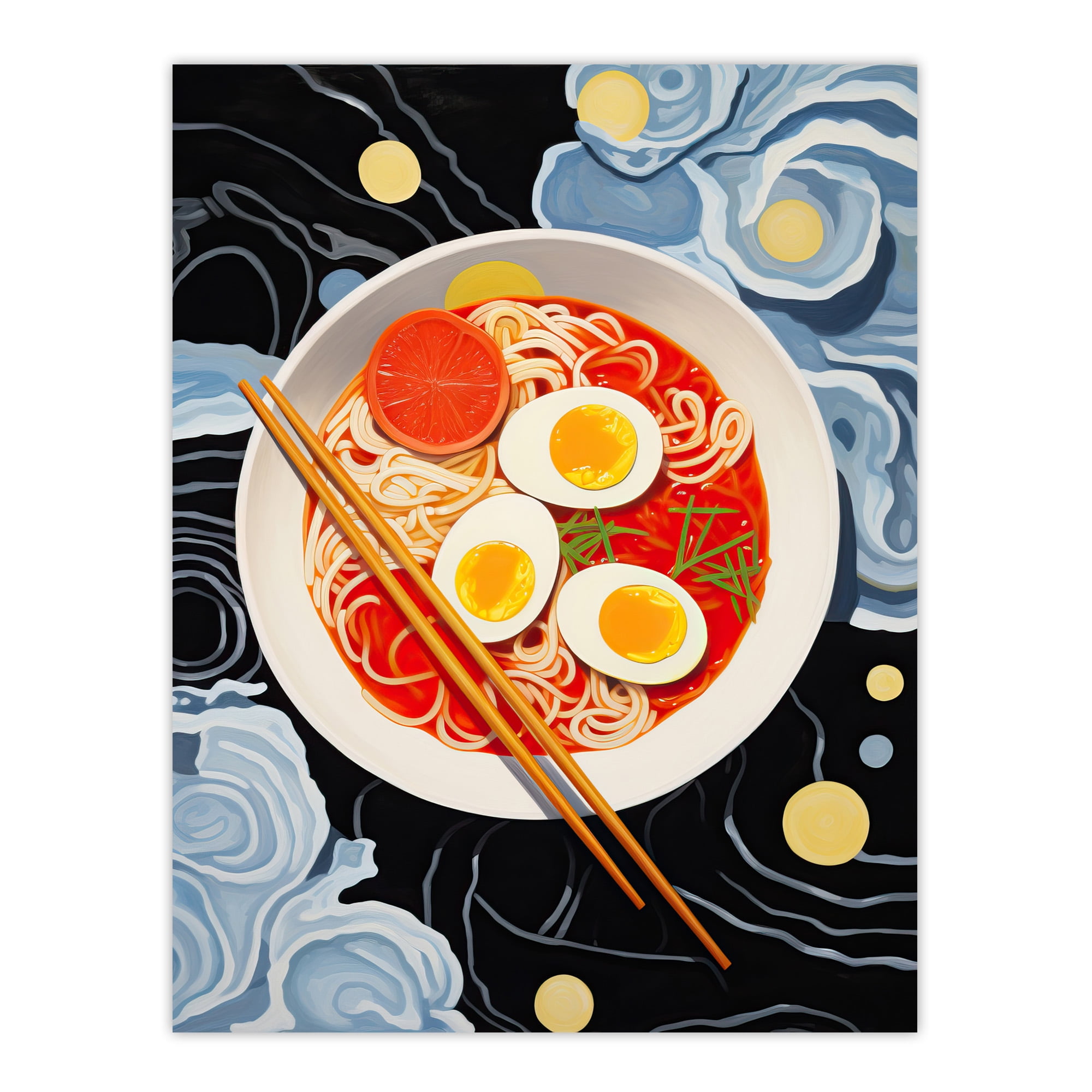Noodles And Doodles Ramen Food Kitchen Unframed Wall Art Print Poster ...