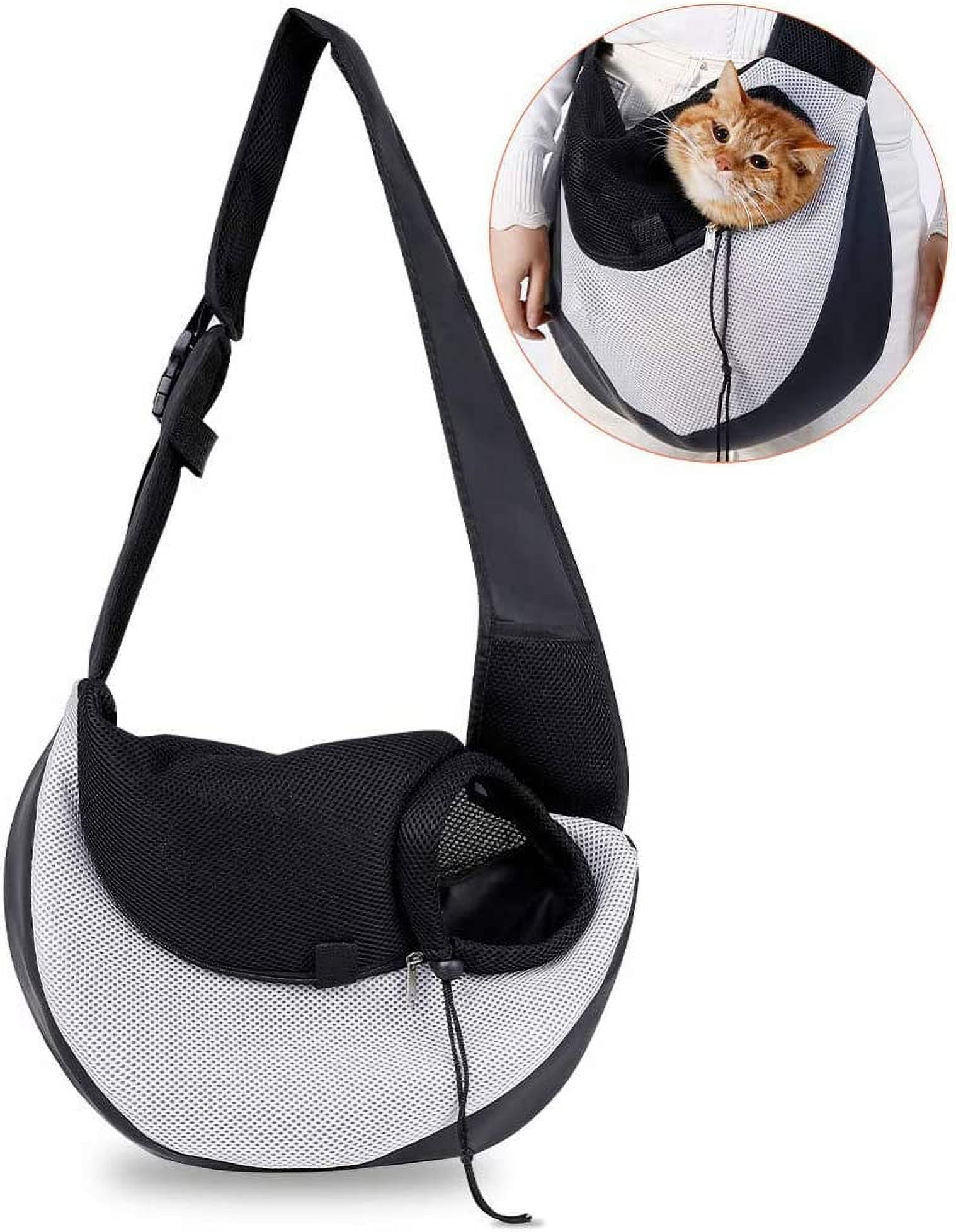 Noodoky Pet Dog Sling Carrier Breathable Mesh Travel Safe Sling Bag ...