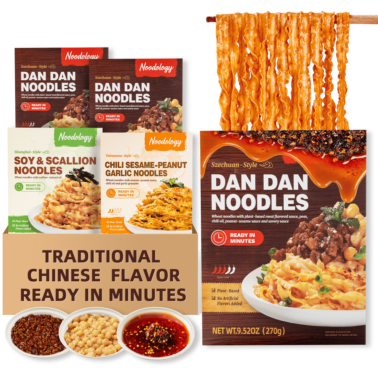 Noodology Chili Sesame Garlic Saucy Noodles Dishes, Taipei Mala Spicy ...
