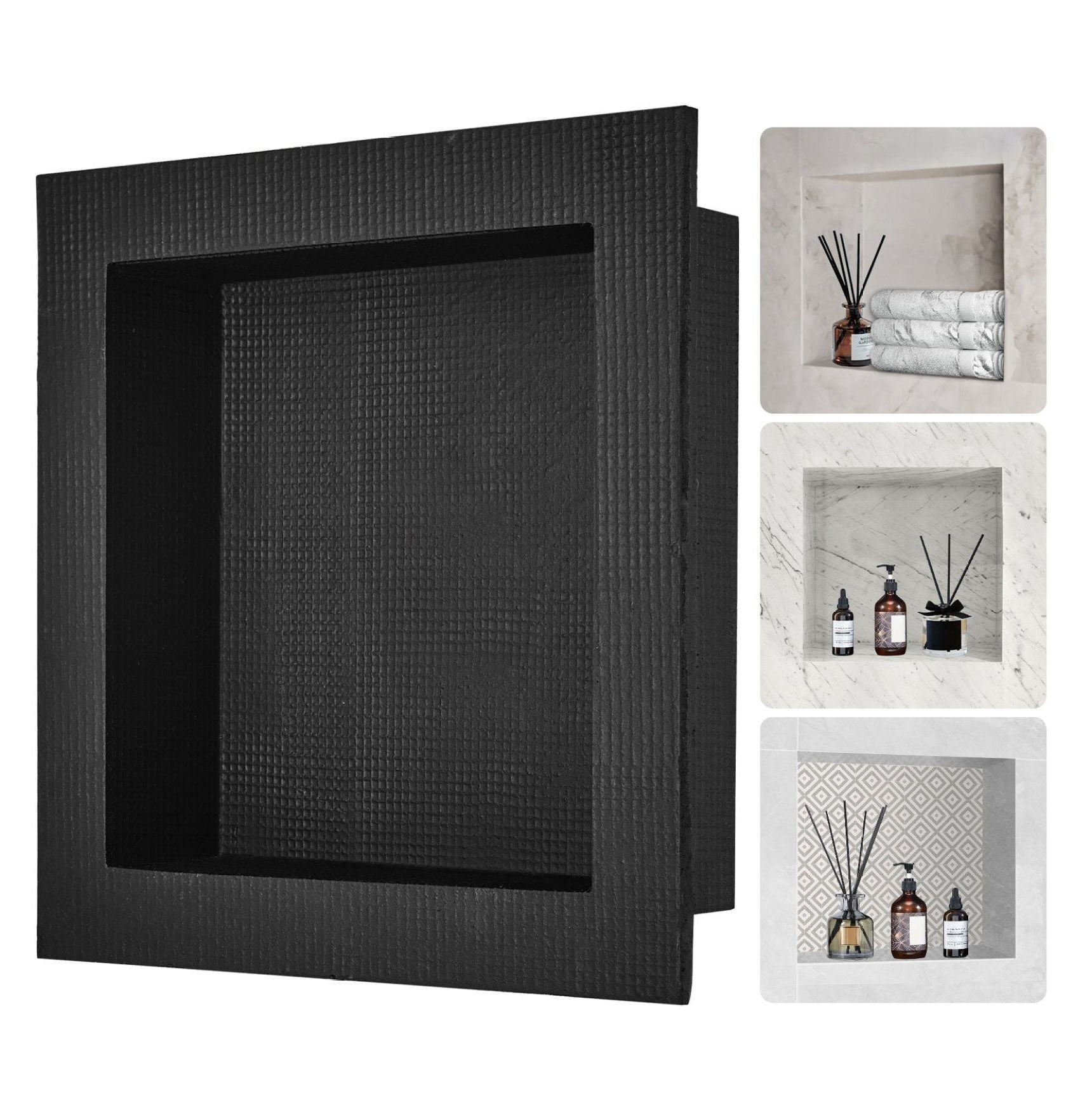 Nook Warmth Shower Niche 16x16, Recessed Soap Storage Organizer, Single ...