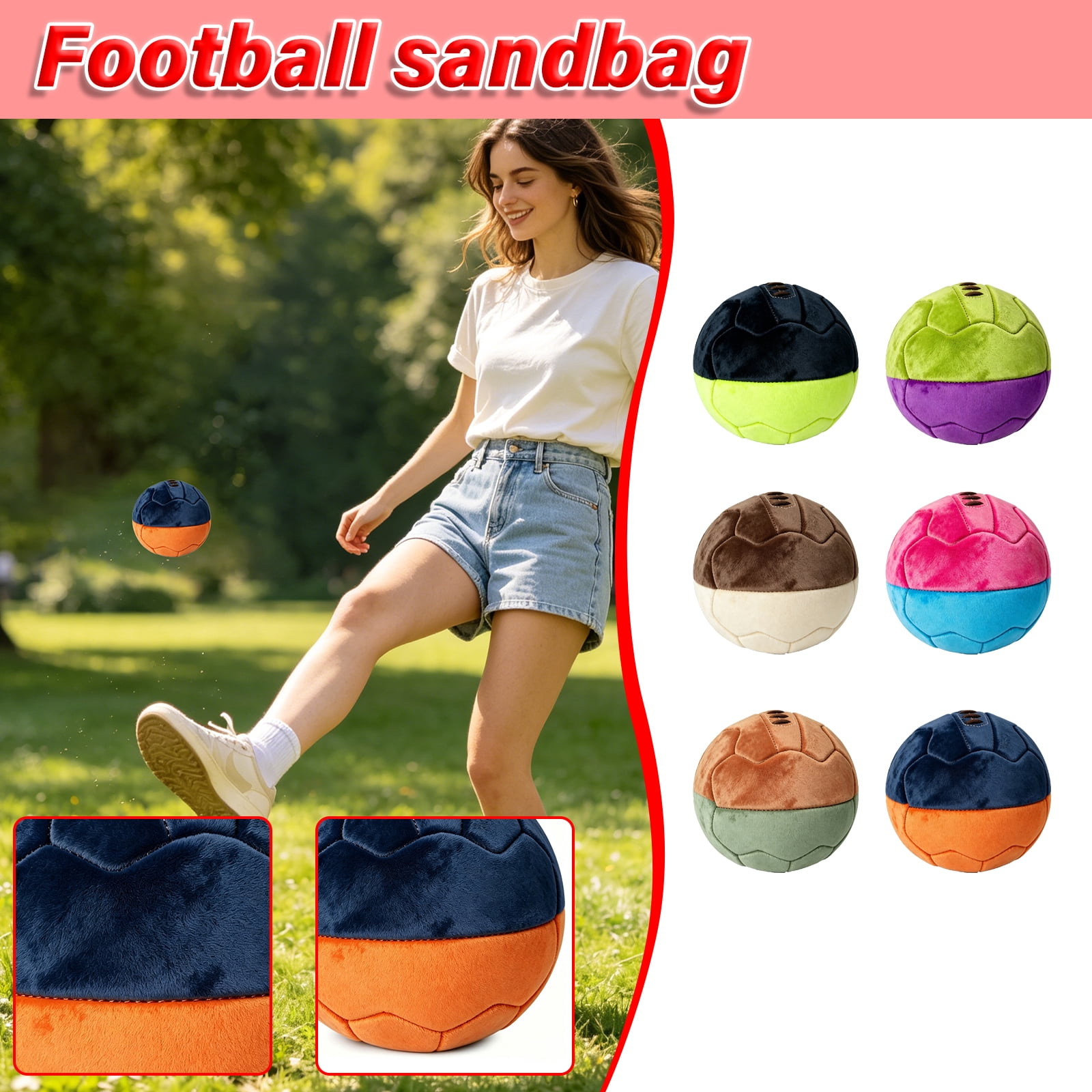NookHive Hacky Sack Ball - 2.4 Inch Soccer Bean Bag, Outdoor Throwing ...