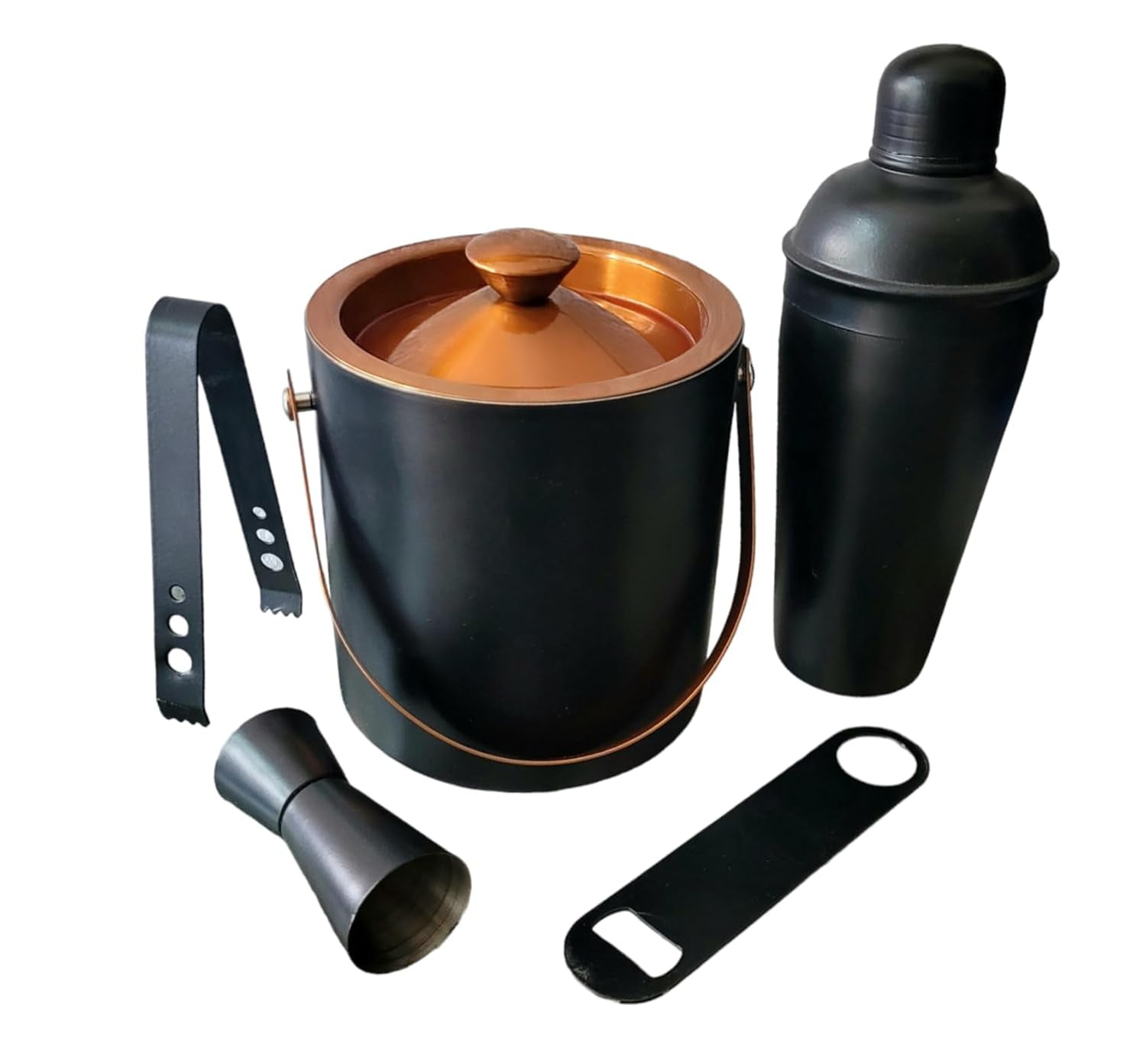 Nooks Stainless Steel Ice Bucket Bar Accessories Set 5pcs in Multi ...