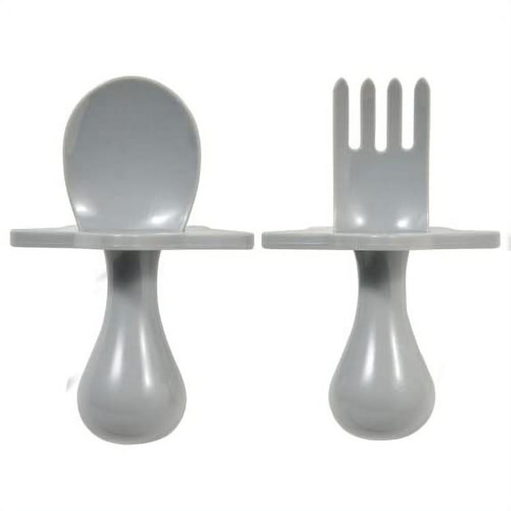 Nooli First Self-Feeding Utensils USA, BPA-Free Spoon & Fork Set for ...
