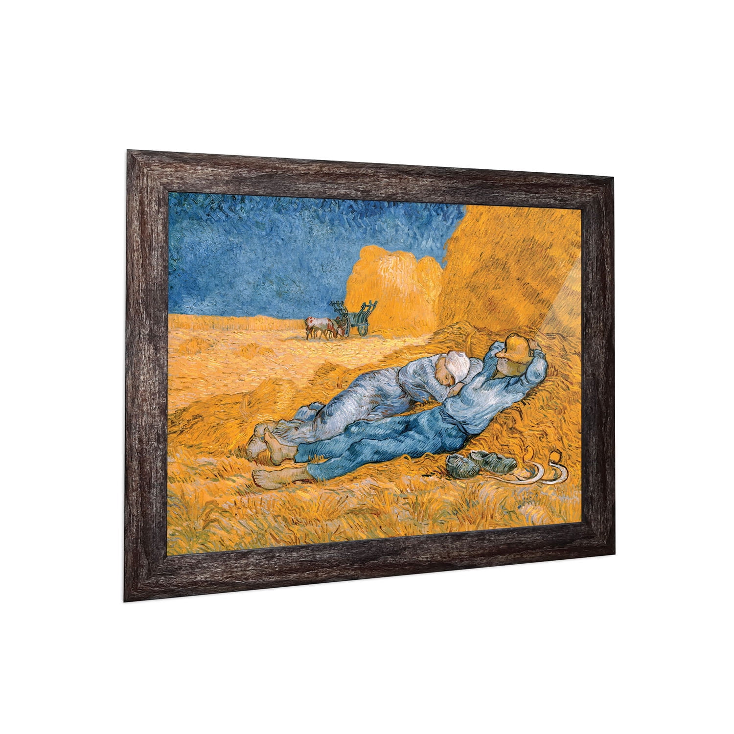 Noon Rest from Work by Vincent Van Gogh Framed Wall Art, Wonderful Farm ...