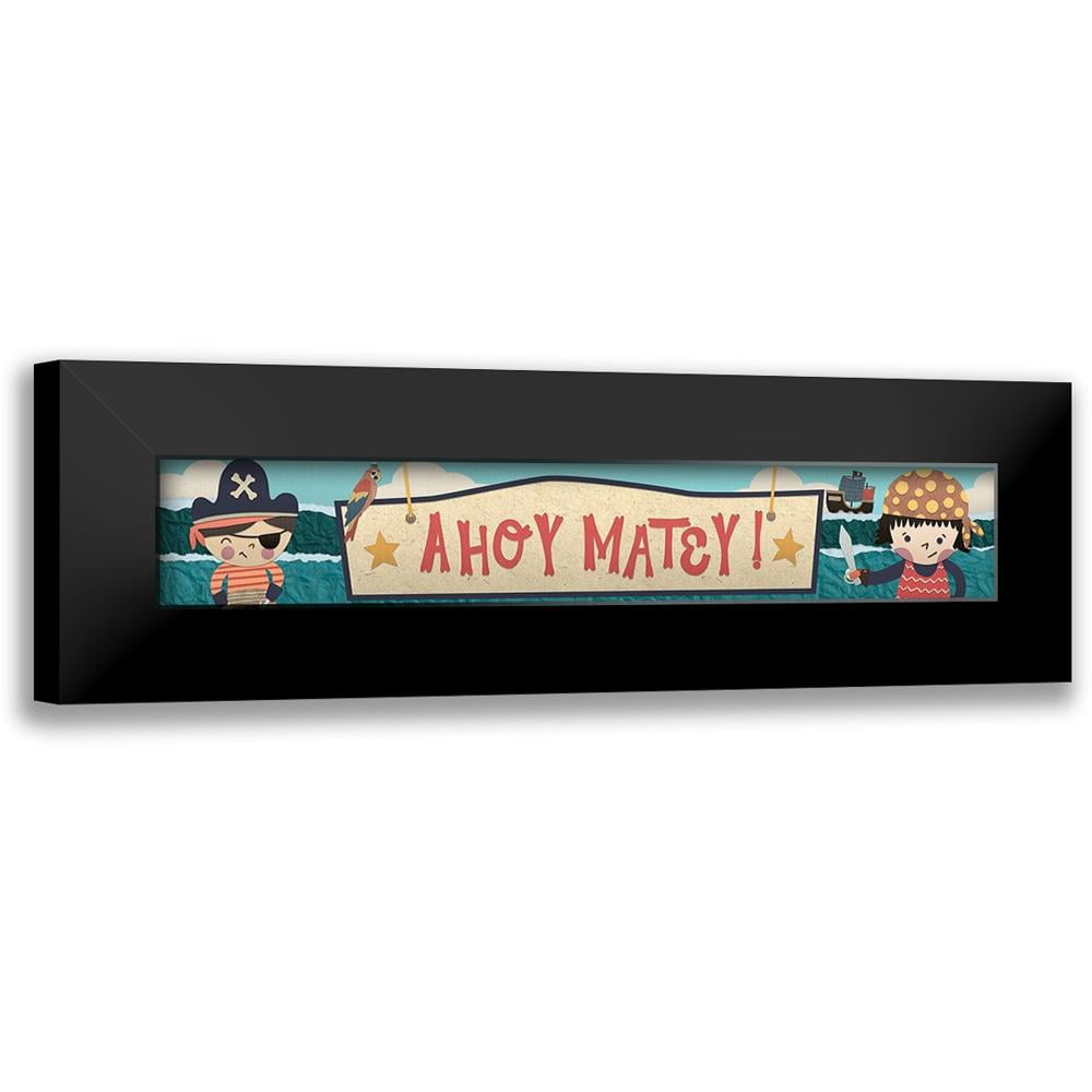 Noonday Design 14x6 Black Modern Framed Museum Art Print Titled - Ahoy ...