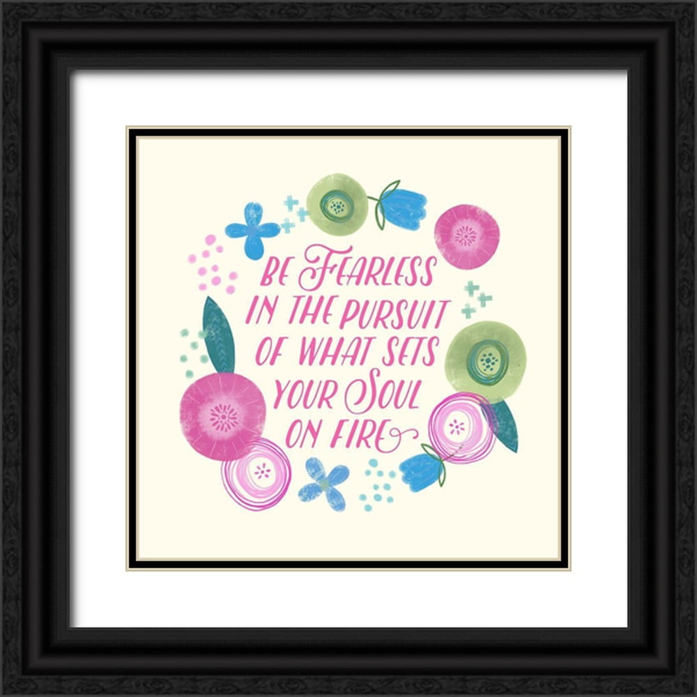 Noonday Design 15x15 Black Ornate Wood Framed with Double Matting ...