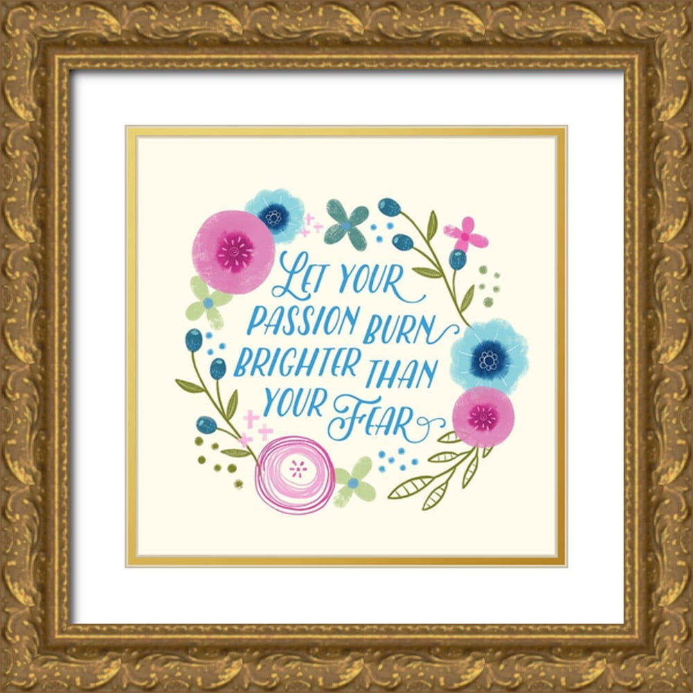 Noonday Design 20x20 Gold Ornate Wood Framed with Double Matting Museum ...