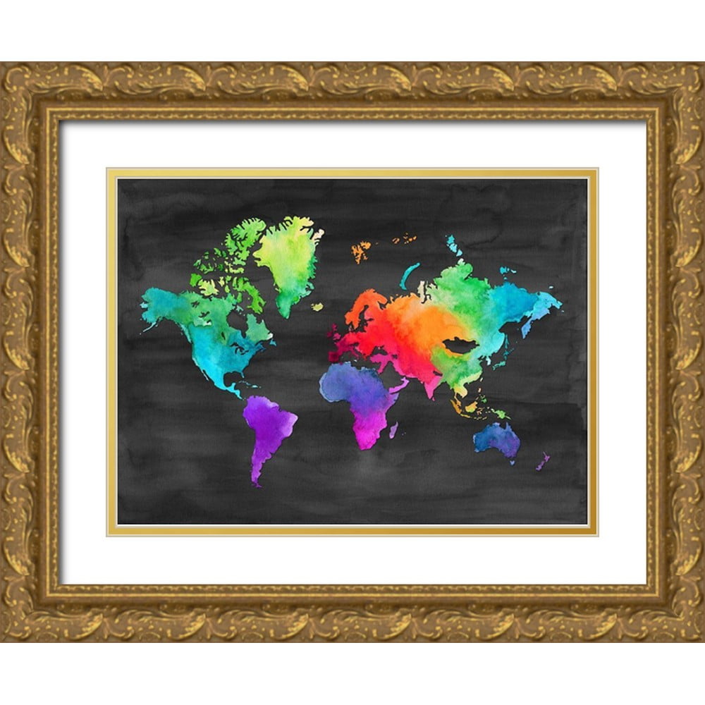 Noonday Design 24x19 Gold Ornate Wood Framed with Double Matting Museum ...