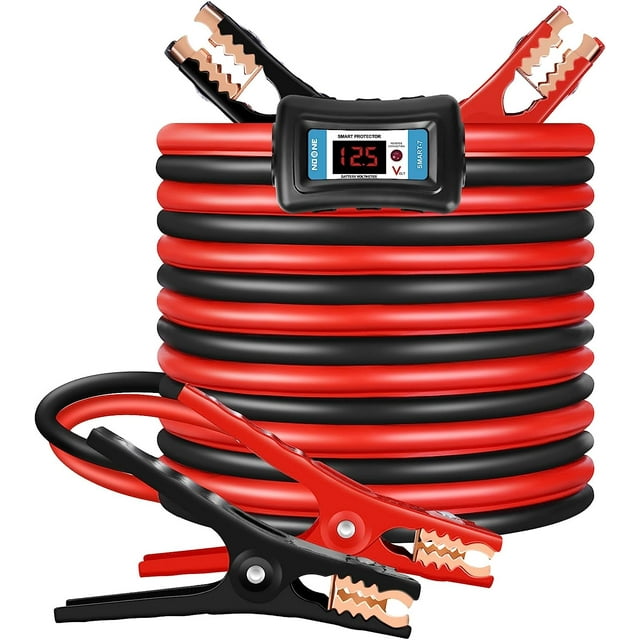 Noone Auto 20-Feet 4-Gauge Jumper Cables, UL-Listed Clamp, Jump Start ...