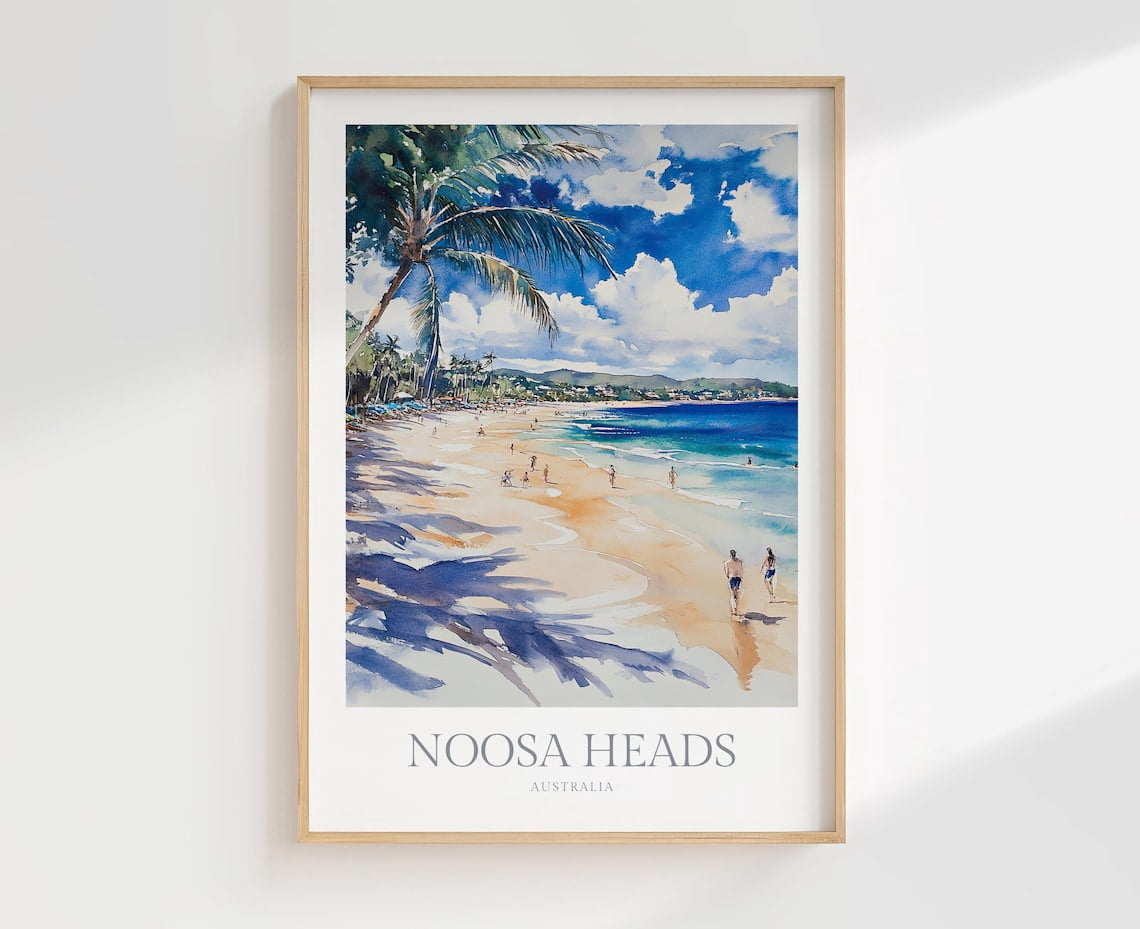 Noosa Heads Main Beach Wall Art Home Decor Australia Poster, Unframed ...