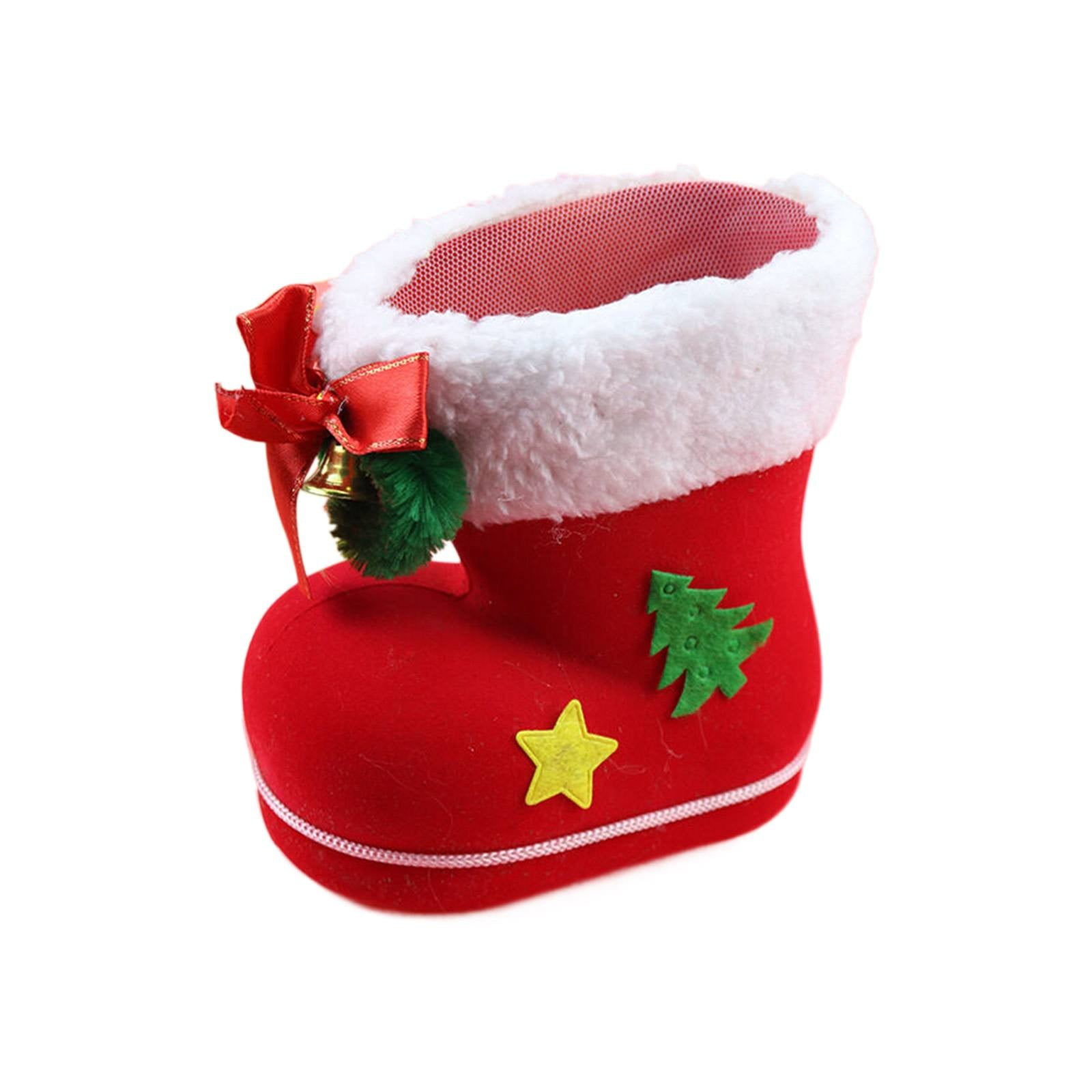 Noothes Christmas Candy Boots with Bell, Santa Boots Candy Bag for ...