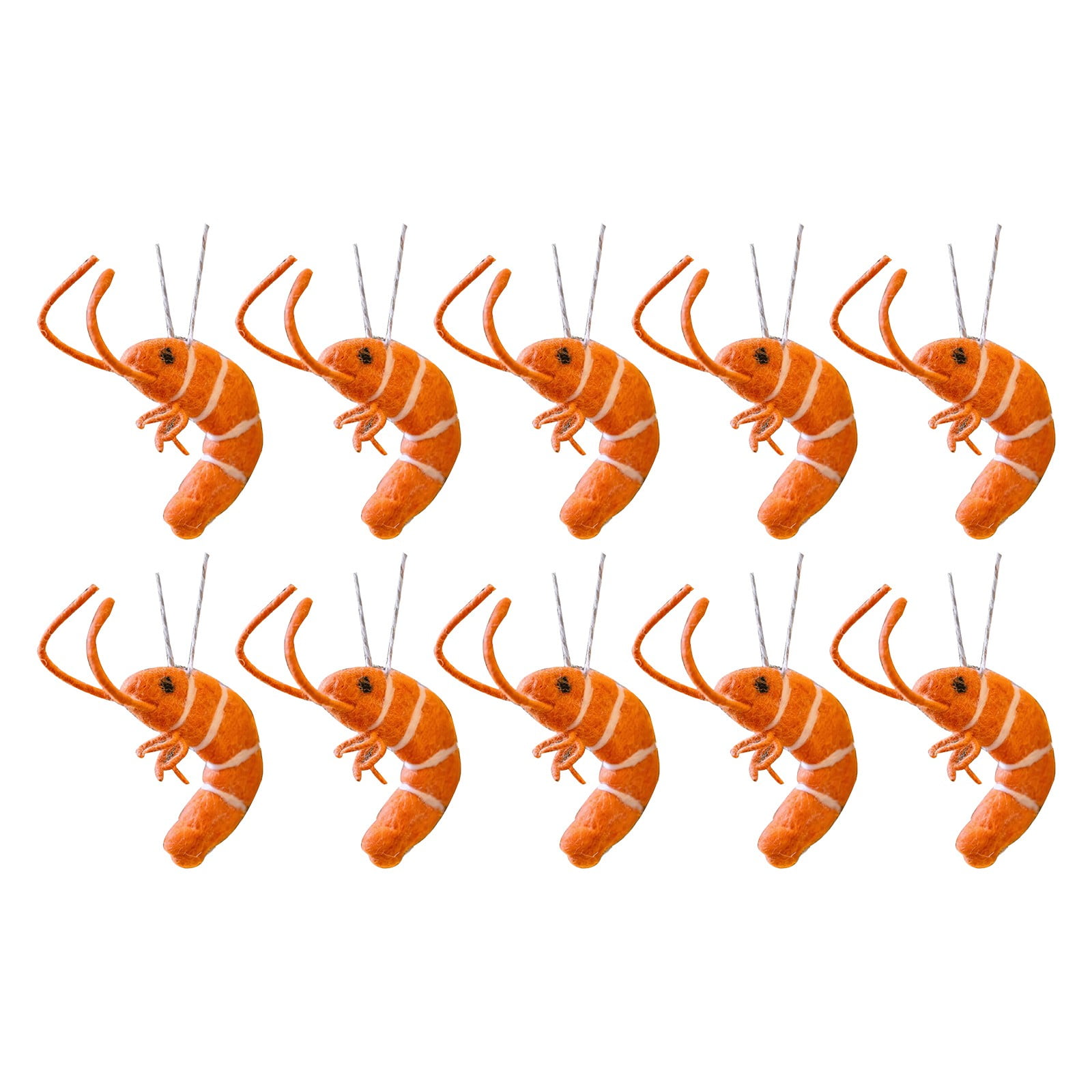 Noothes Handmade Prawn Ornaments - Old World Seafood Christmas Decor ...