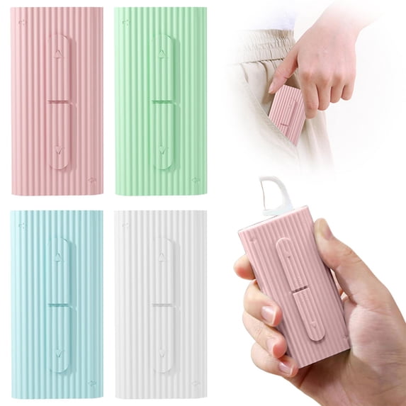 Noothes Pop Up Flosser Dispenser Portable One Button Floss Pick ...