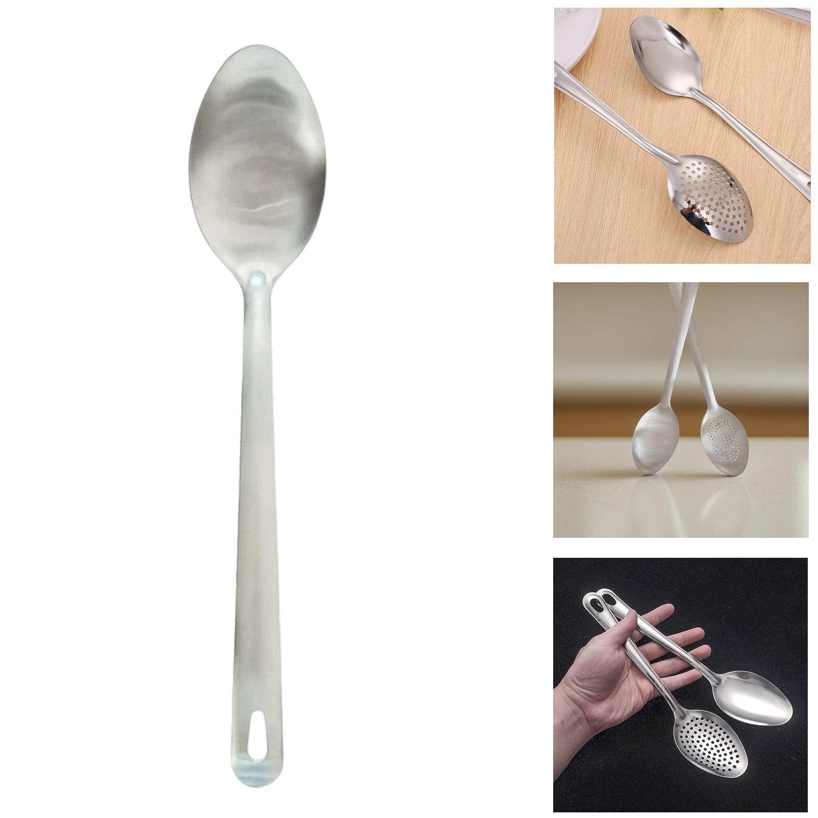 Noothes Stainless Steel Cooking Spoon Set Dishwasher Safe Kitchen ...