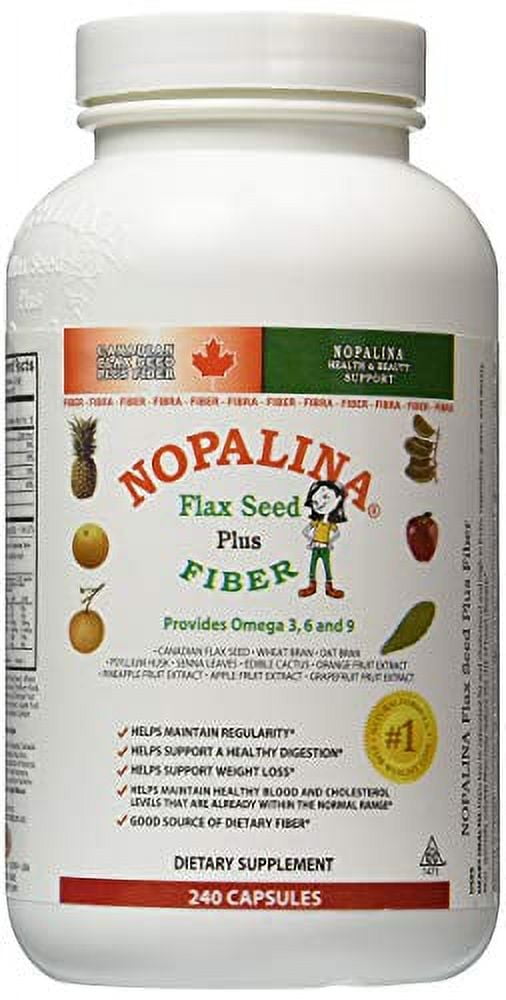 Nopalina Flax Seed Plus Capsules 240 Capsules - Walmart.com
