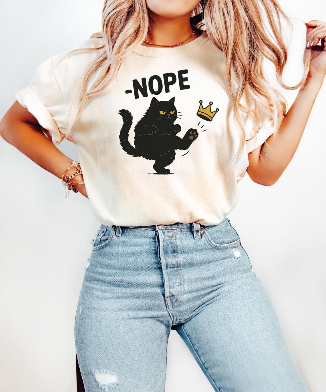 Nope Cat Shirt, Funny Cat Lover, Sarcastic Cat, Grumpy Cat, Pet Owner ...