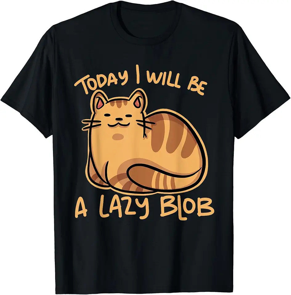 Nope Funny Lazy Cat T-Shirt - Nope Not Today Cat Shirt - Walmart.com