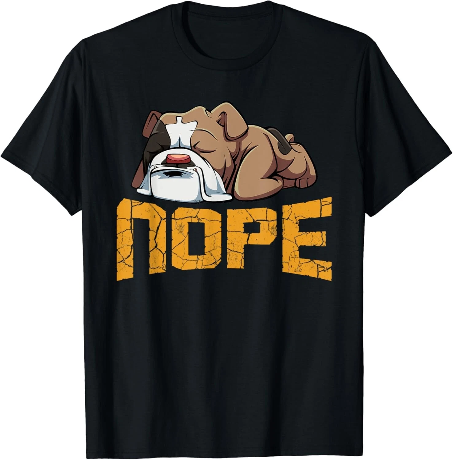 Nope Lazy English Bulldog Funny Dog Pet Lover Gift Unisex T-Shirt - Walmart.com