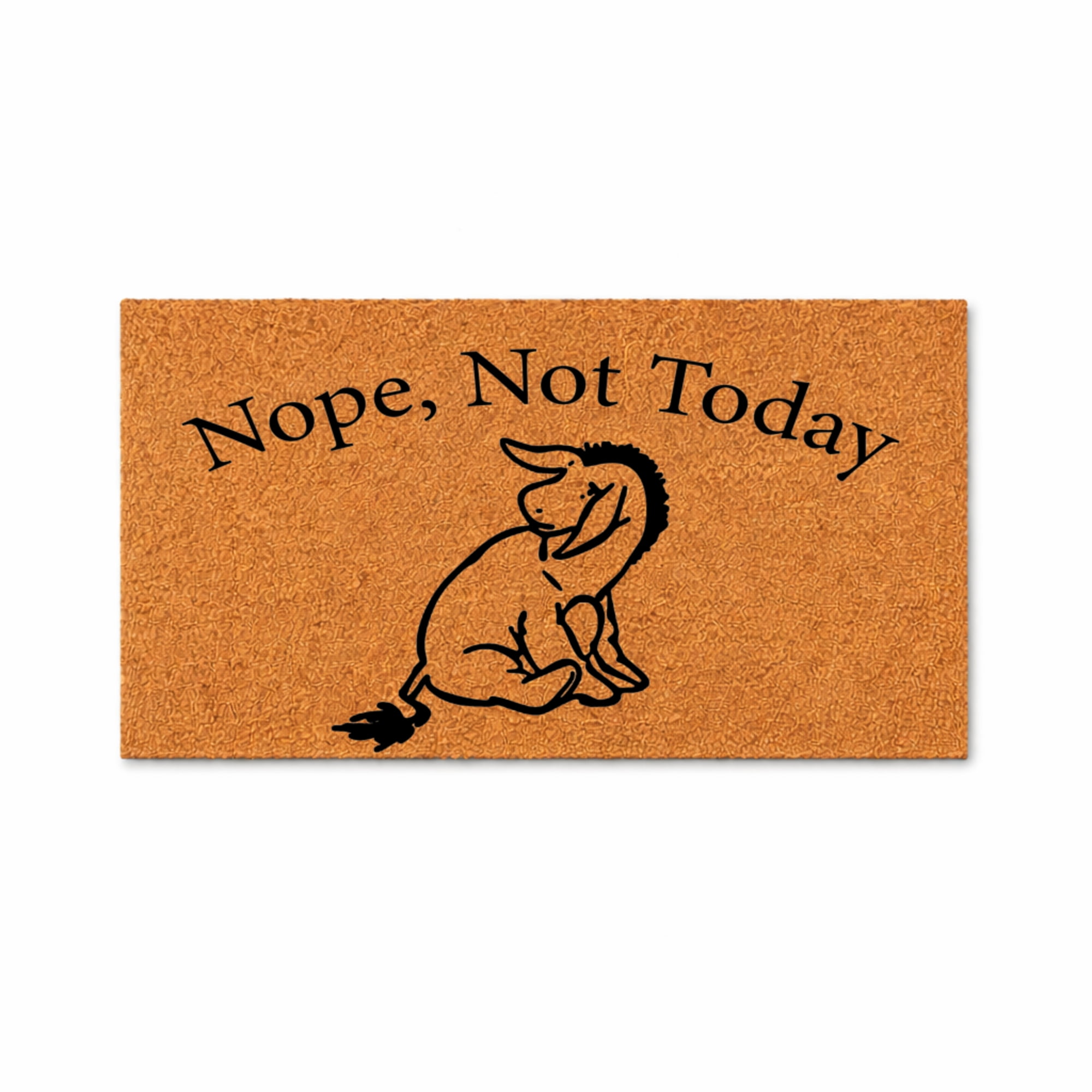 Nope Not Today Doormat, Funny Donkey Welcome Mat, Outdoor Entryway Door ...