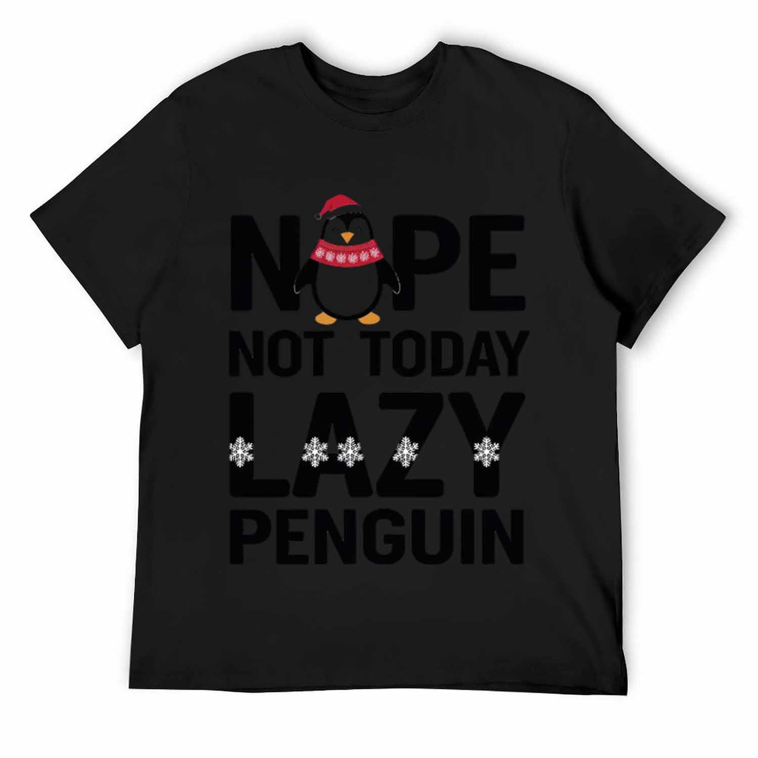 Nope Not Today Lazy Penguin Jesus Christian Devotee Guitar T-Shirt ...