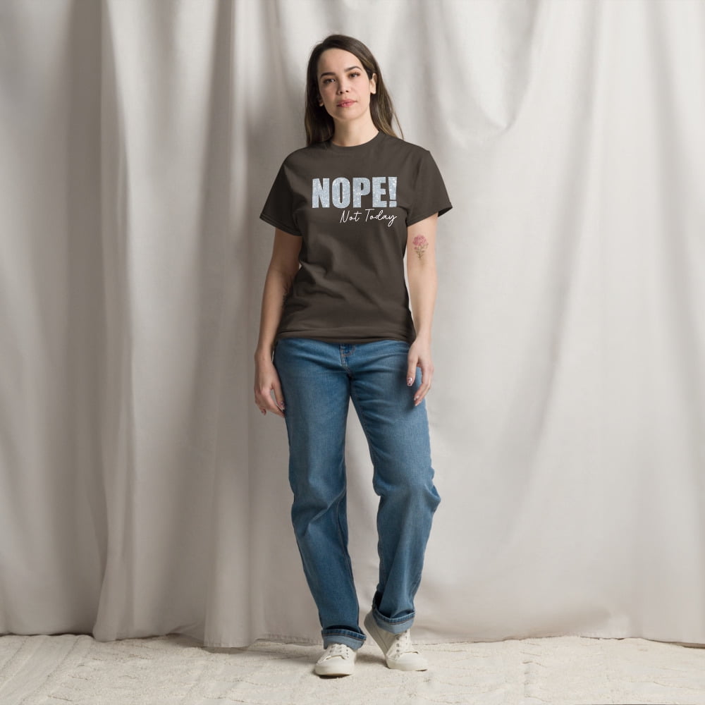 Nope Not Today Retro Inspirational Motivational Quote Graphic classic ...
