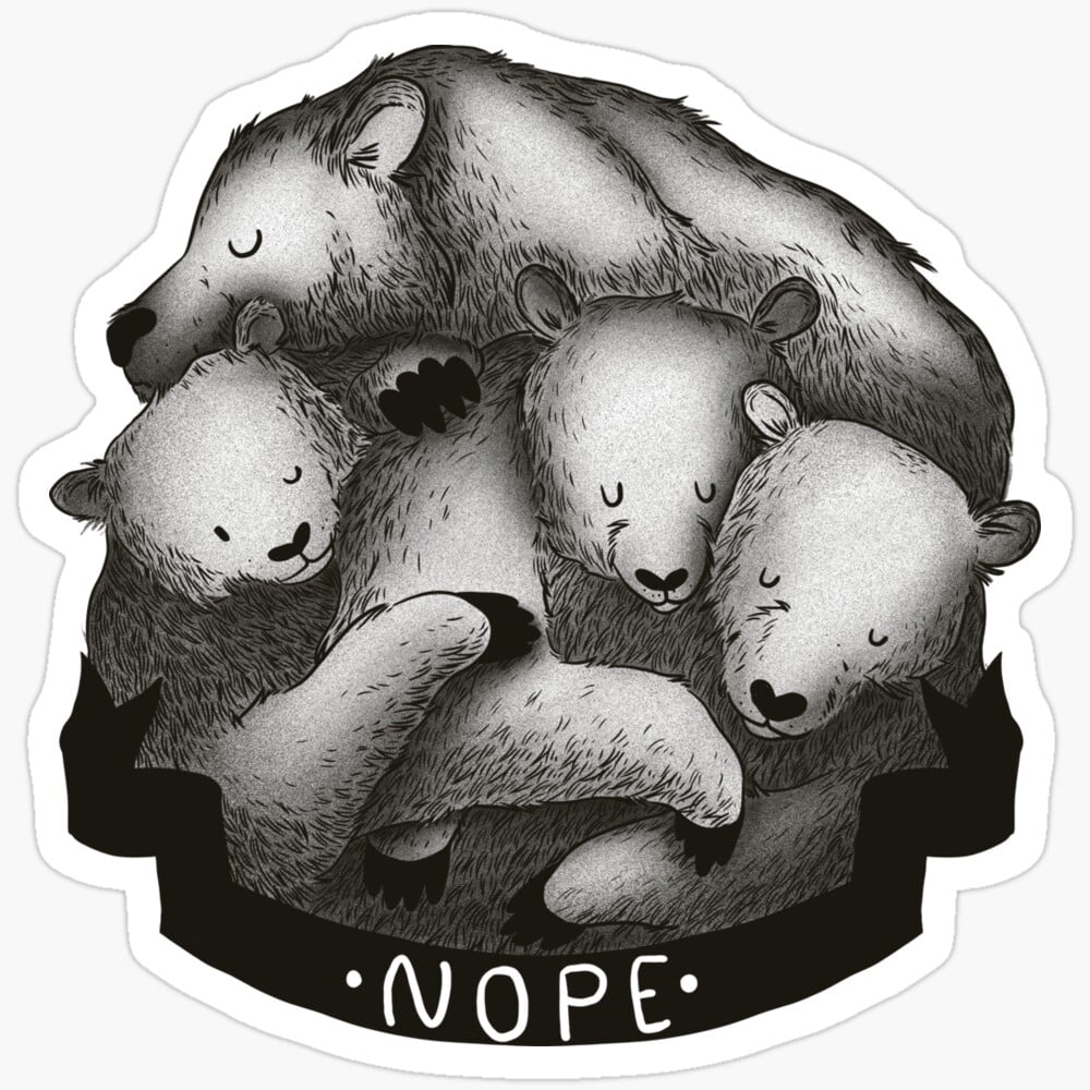 Nope (Yellow) Sticker Phone Decal Water Bottle Stickers Car Decals ...