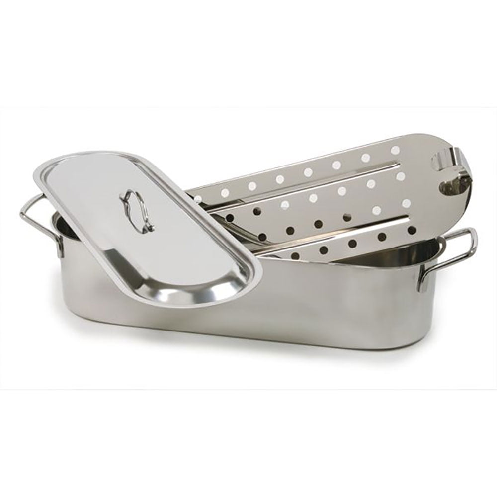 NorPro 280 20.5 Inch Stainless Steel Fish Poacher with Lid and ...