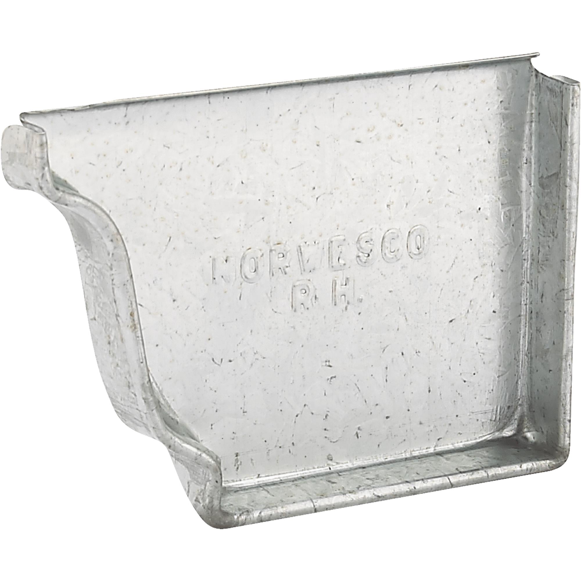 NorWesco 4 In. Galvanized Right Gutter End Cap OG4ECRHG - Walmart.com