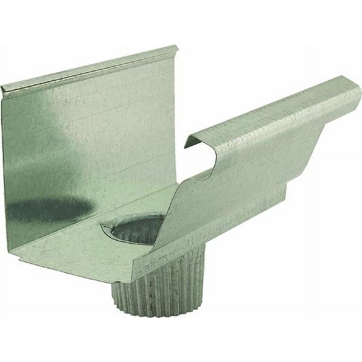 CONSTRUCTION METALS INC Gutter Snap On Outlet Section, Galvanized, 4 x ...