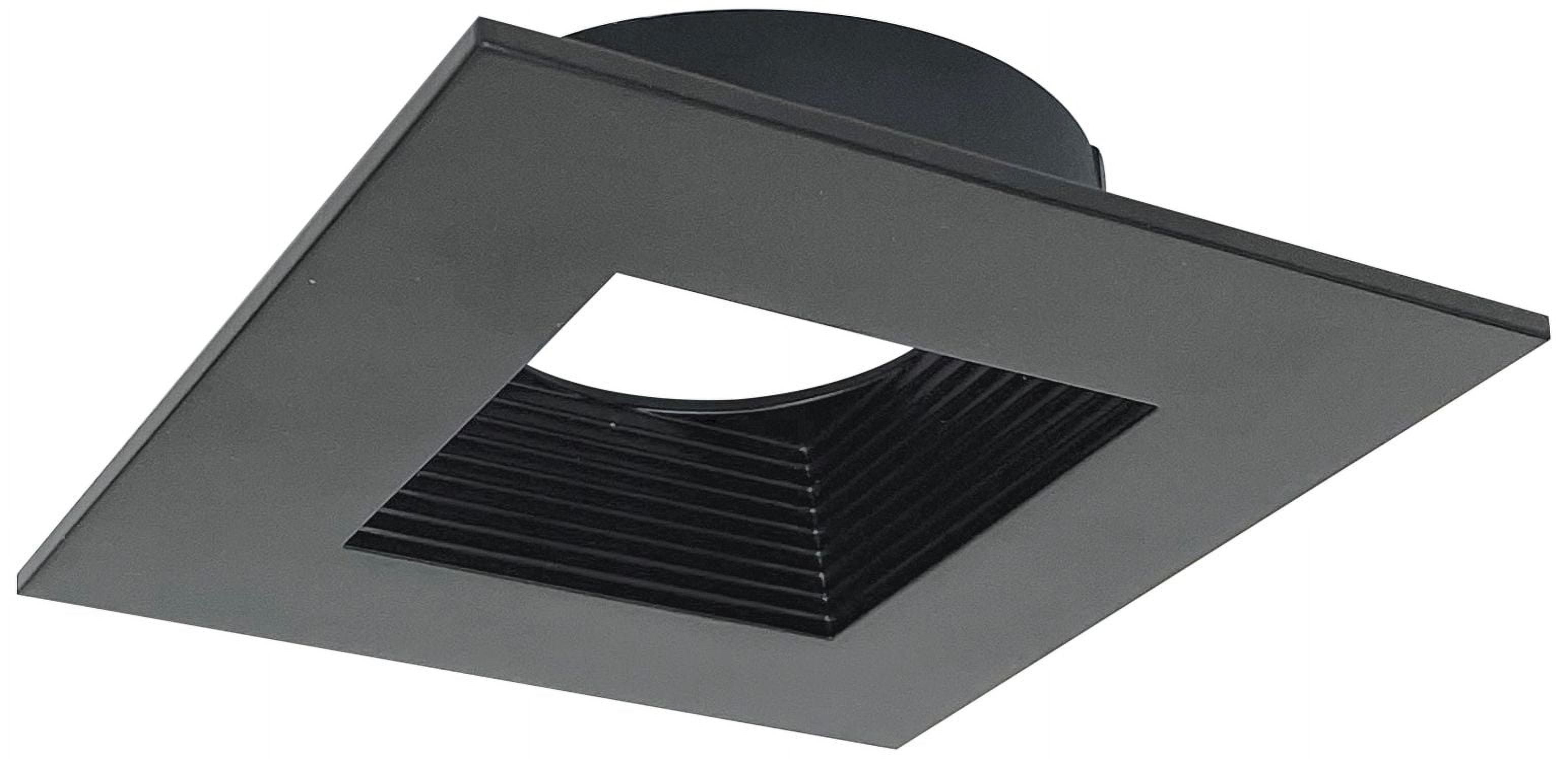 Nora Lighting Nora Gama 4" Matte Black Square Baffle Trim for 4 ...