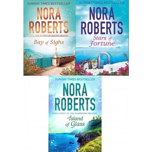 Nora Roberts Guardians Trilogy 3 Book Collection Set Stars Of Fortune Bay Of Sighs Island Of ...