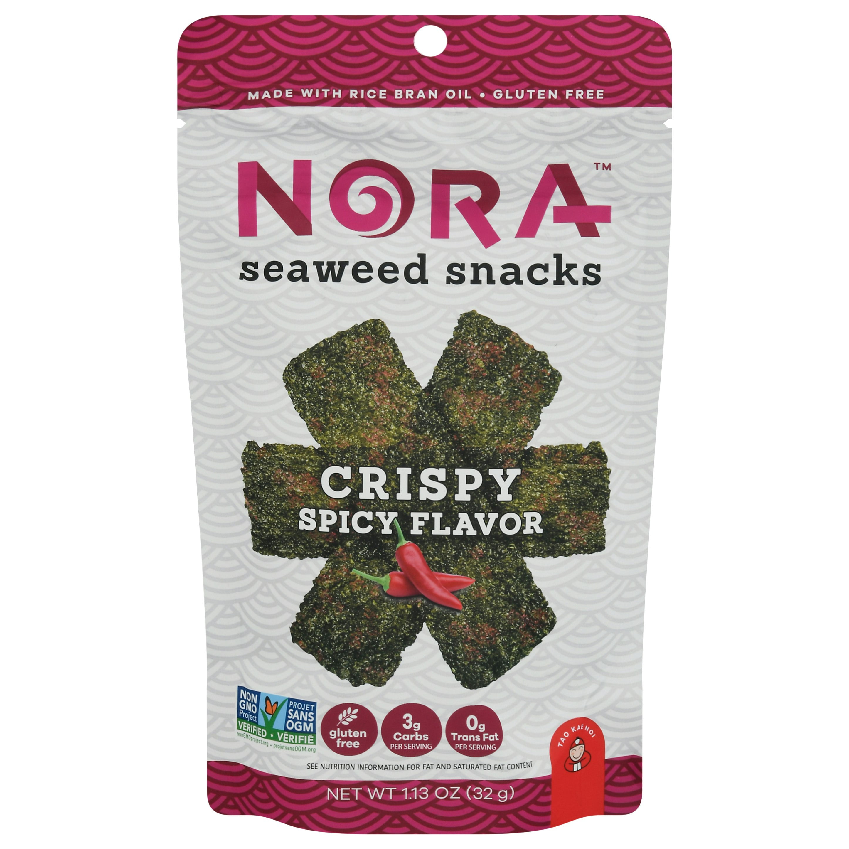 Nora Snacks Crispy Seaweed Spicy (12 Pack) 1.13 oz - Walmart.com