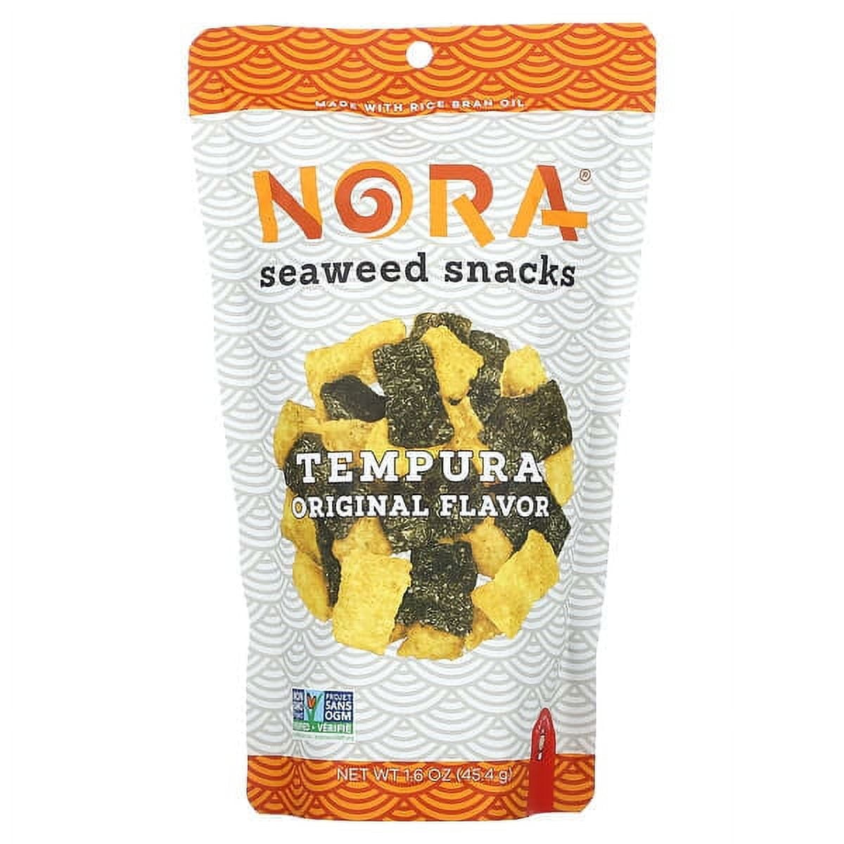 Nora Snacks, Seaweed Snacks, Tempura Original, 1.6 oz Pack of 3 ...