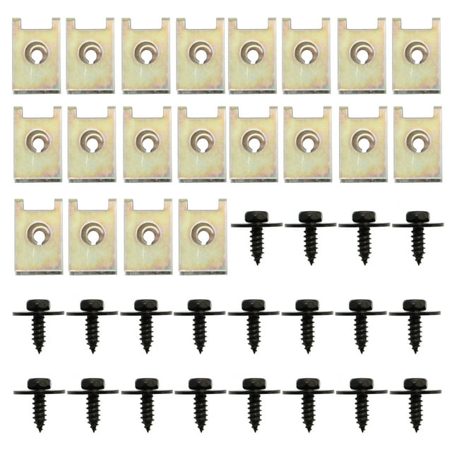 Norabaka 40pcs Metal Car Screw Body Fender Bumper Retainer U Nut Clips ...