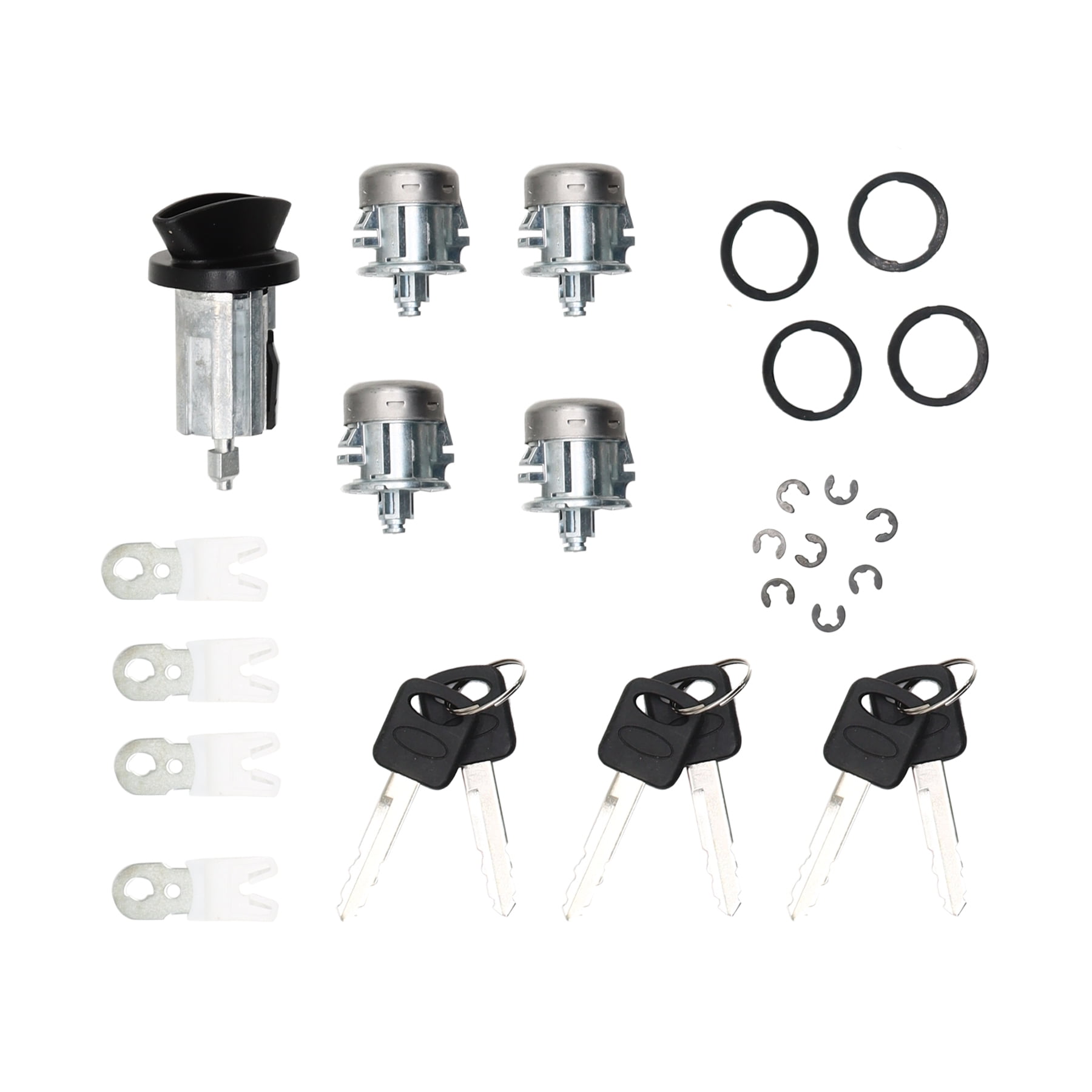 Norabaka Ignition Switch Door Trunk Lock Cylinder Key Set for Ford ...