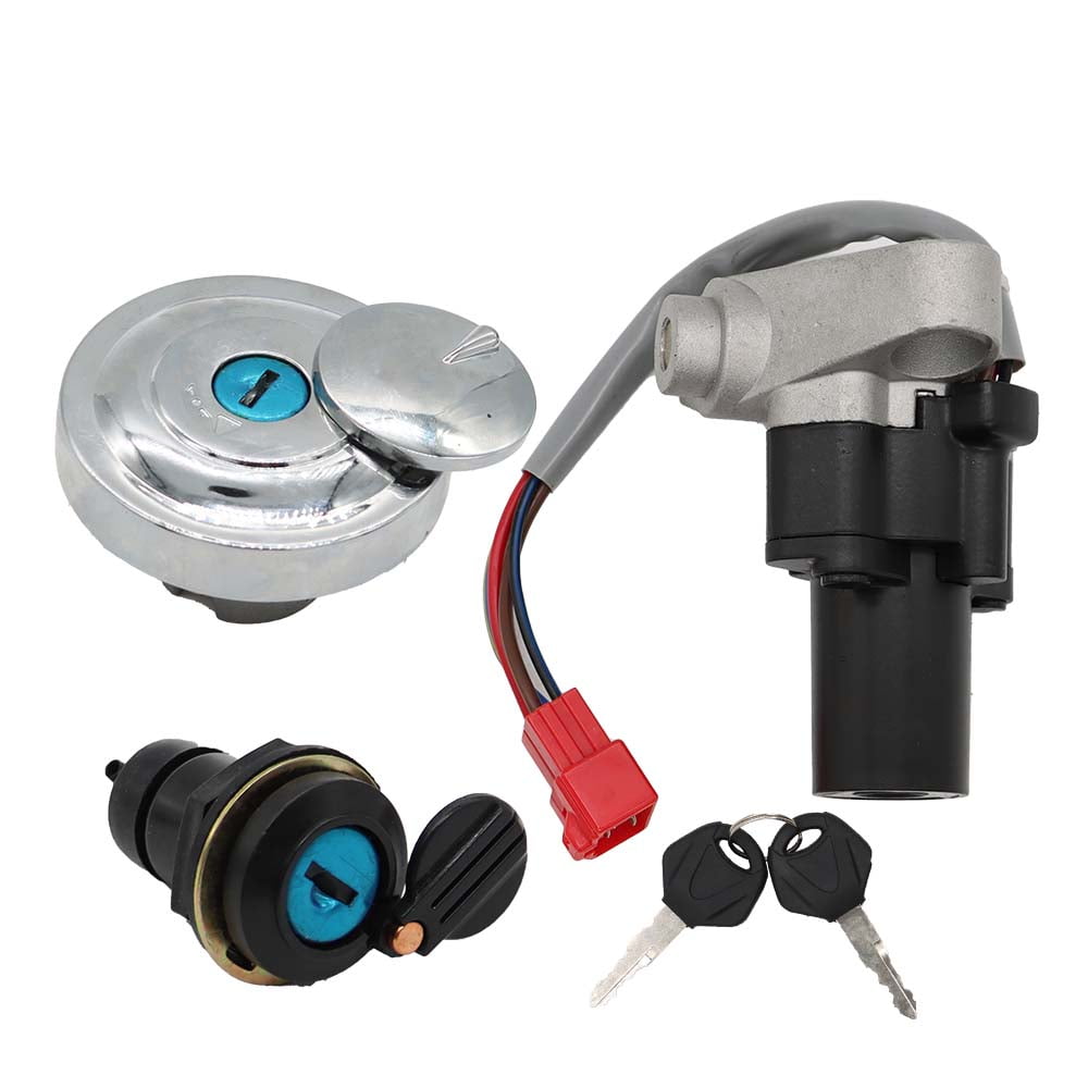 Norabaka Ignition Switch Fuel Cap Seat Lock Keys for Yamaha V-STAR 650 ...