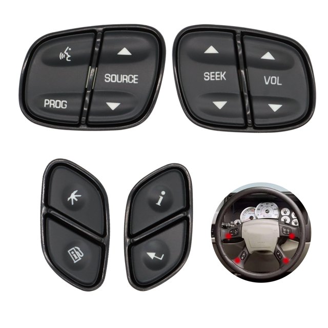 Norabaka Steering Wheel Control Switch Button Warm White Backlight ...
