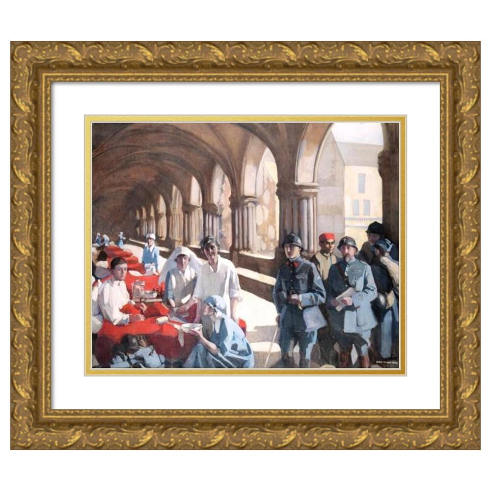 Norah Neilson Gray 14x12 Gold Ornate Wood Frame and Double Matted ...