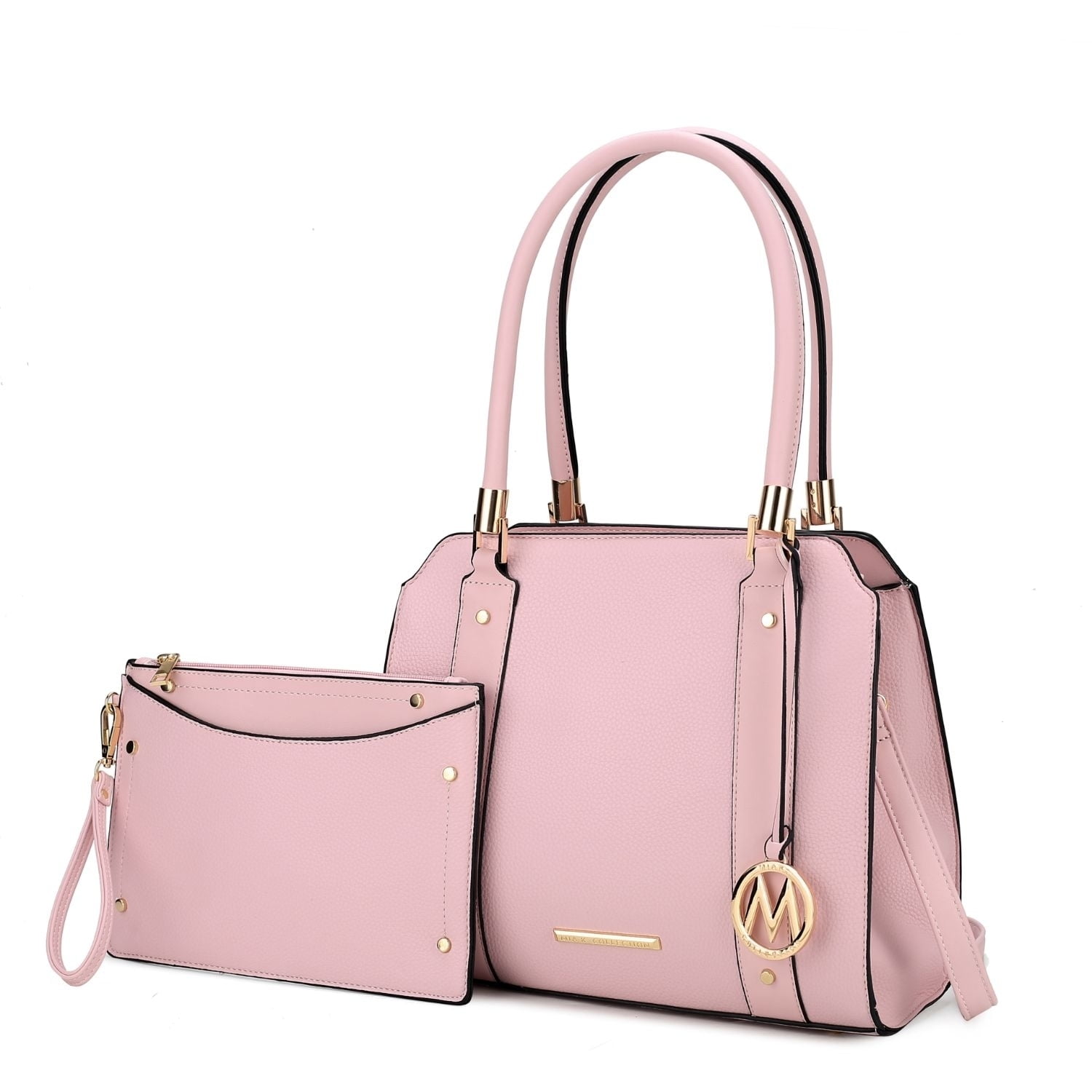 Norah Vegan Leather Womens Satchel Bag with Wristlet -2 pieces by Mia K ...