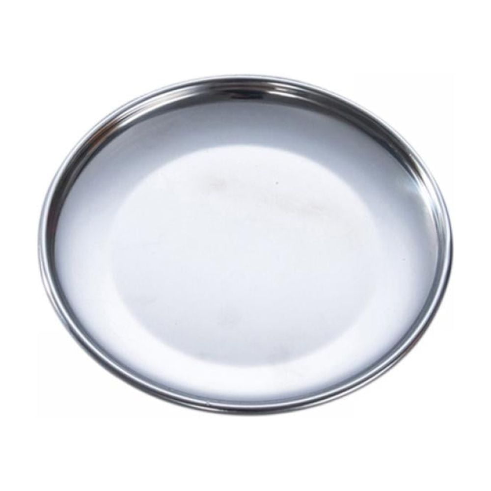 Norbi 1pcs Metal Storage Tray Round Stainless Steel Tray Snack Fruit ...