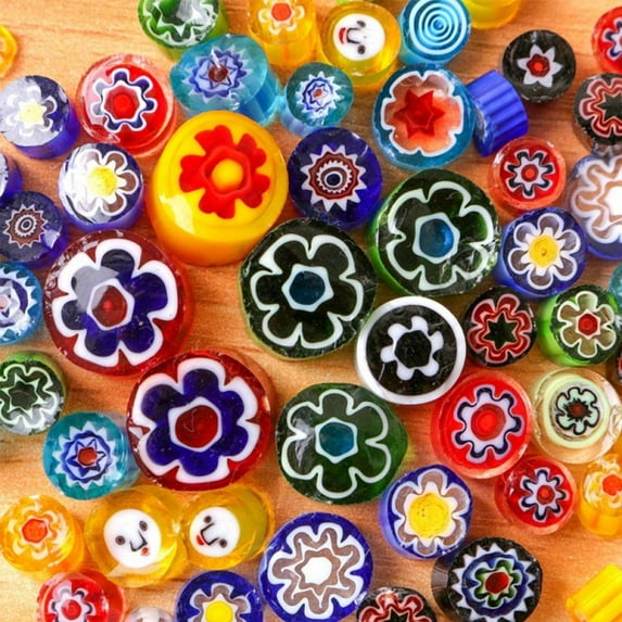 Norbi 90 COE Millefiori Fusible Glass Beads, Fashion Aesthetic Mosaic ...